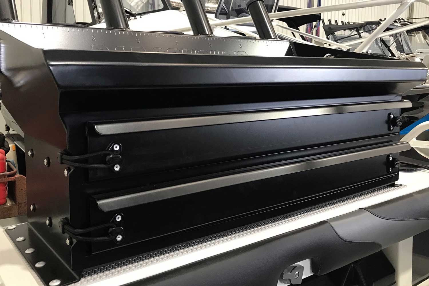 Premium bait boards and baitstations (with drawers) for fishing boats