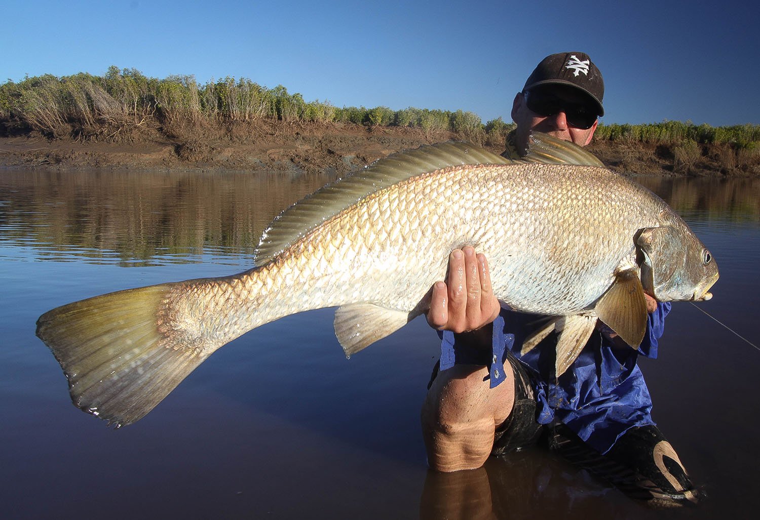Fishing for big black jewfish around the full moon in Western Australia