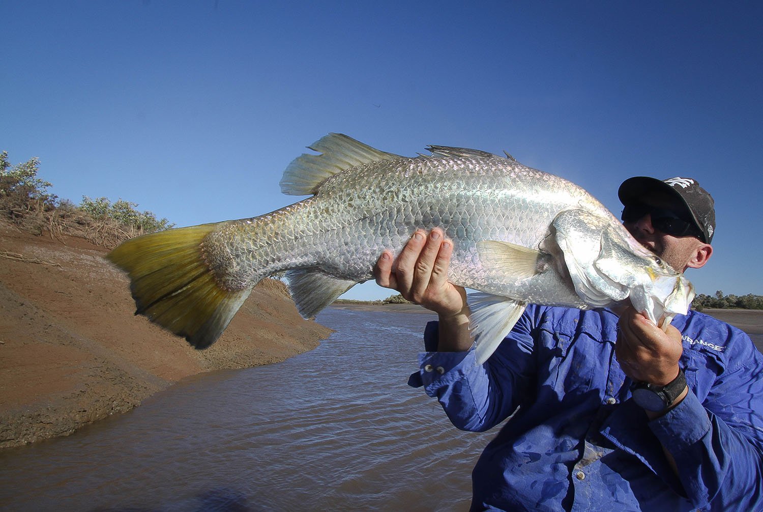 Fishing for big black jewfish around the full moon in Western Australia