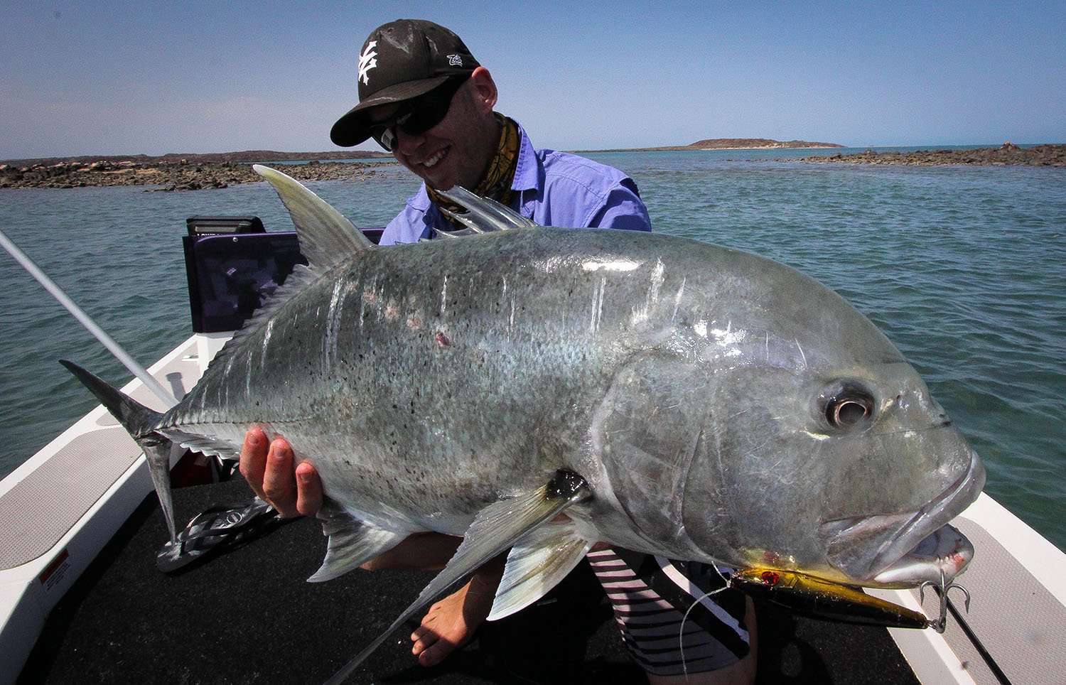 Fishing for giant trevally (GTs) in Western Australia