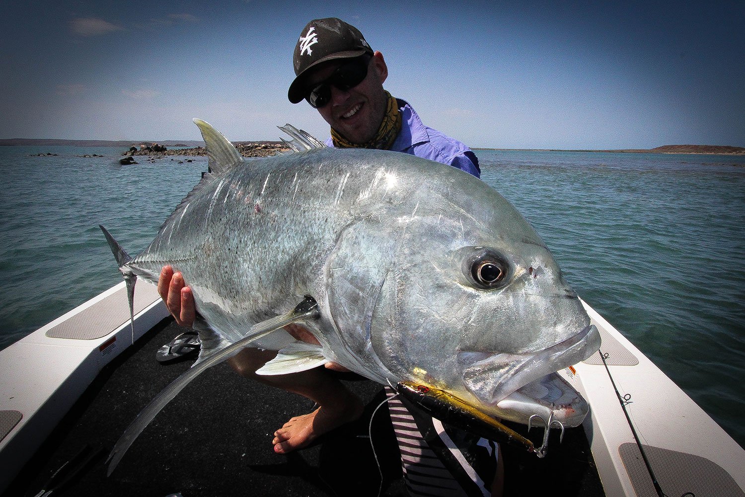 Inshore reef fishing near Dampier in Western Australia
