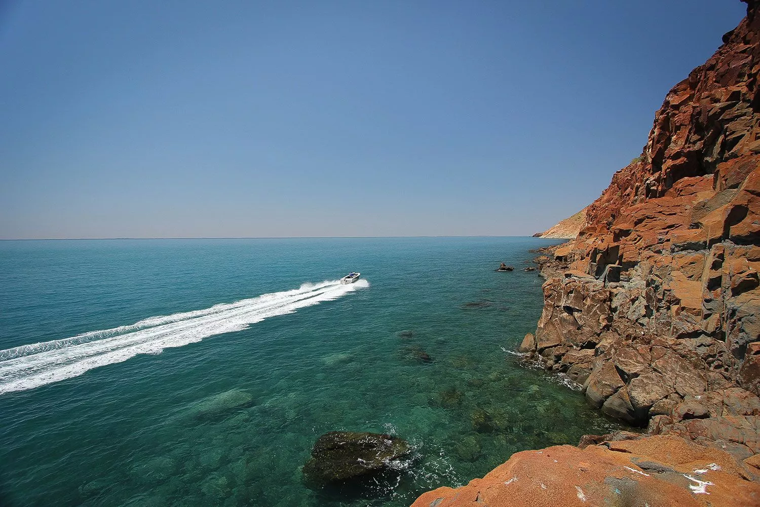 Inshore reef fishing near Dampier in Western Australia